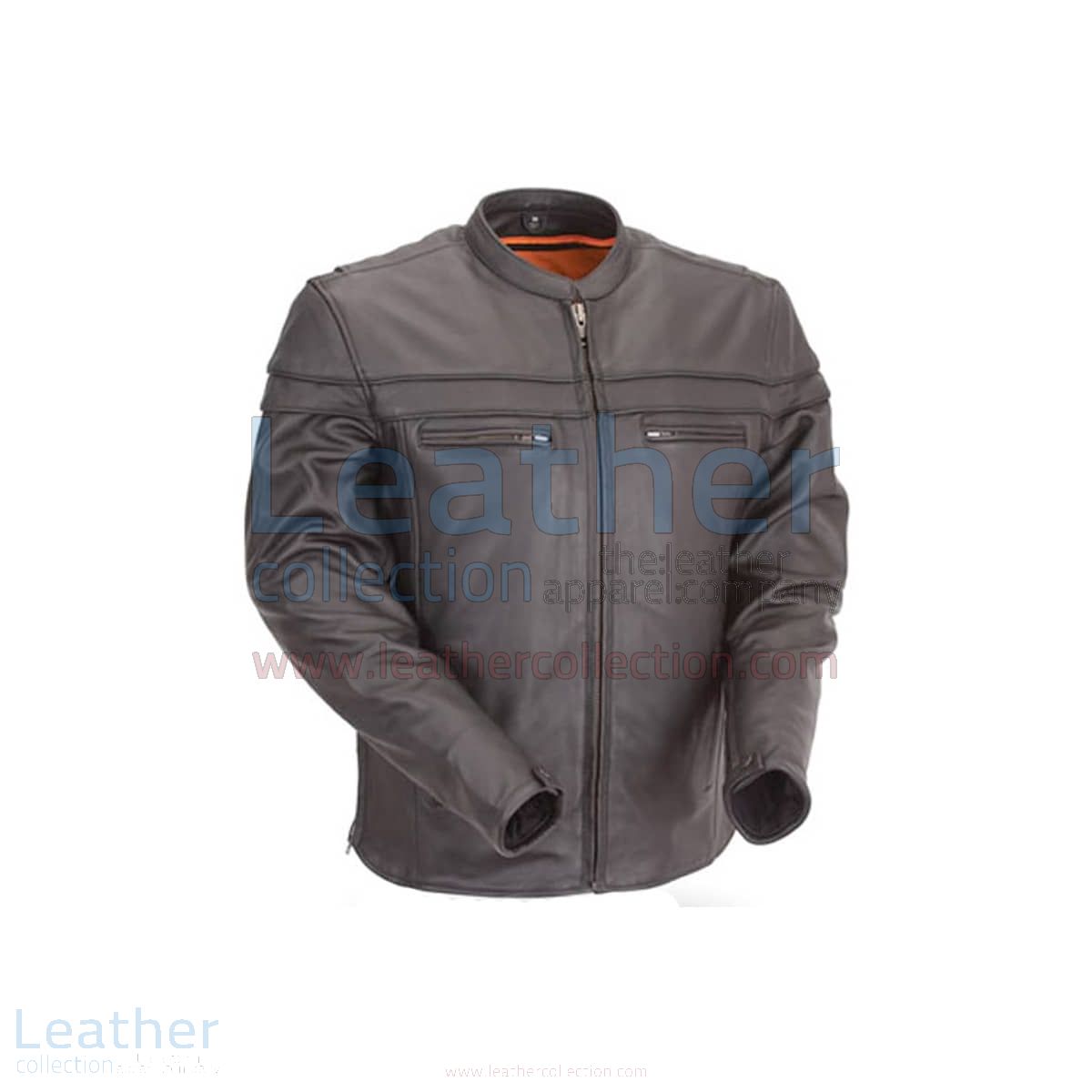 Black Biker Style Leather Jacket Men – Leather Collection