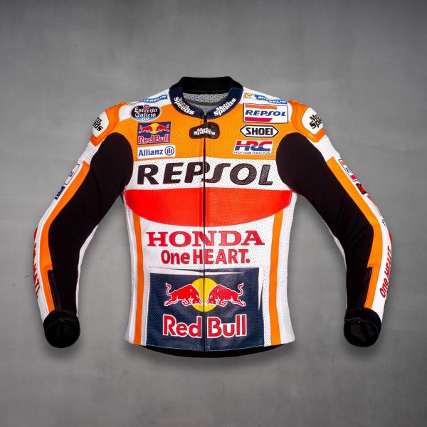 Red Leather Moto Jacket - Marc Marquez Ducati MotoGP 2025