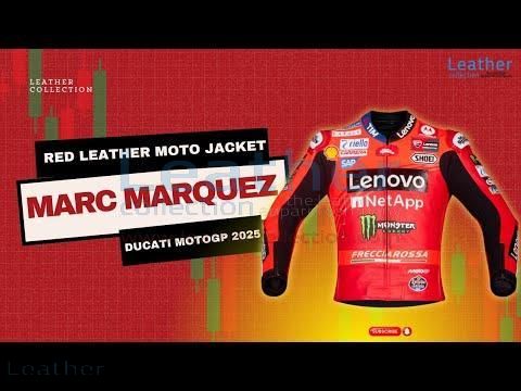 Marc Marquez red leather motorcycle jacket – MotoGP | Shop