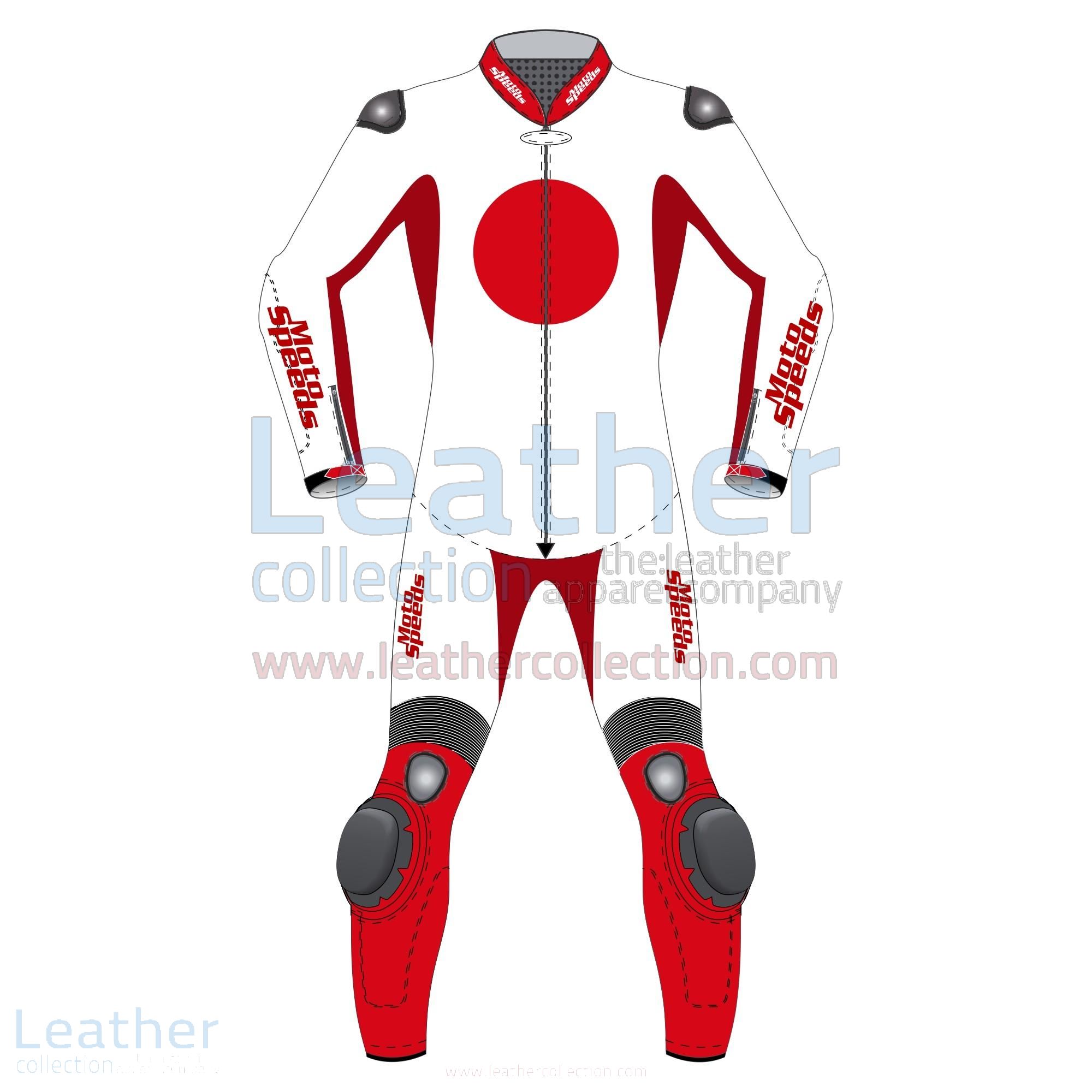 Custom Made Leather Suit Japan Flag Race Suit | Shop