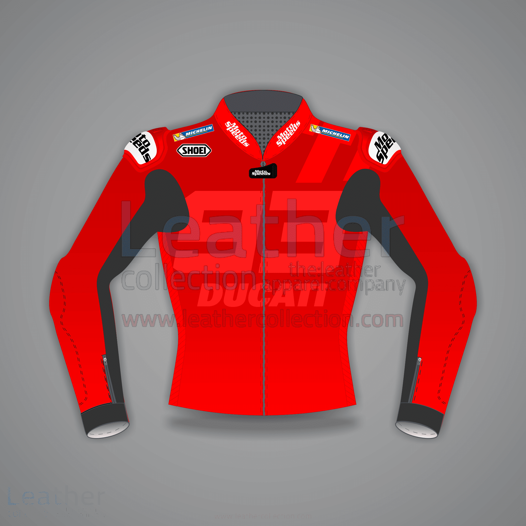 Marc Marquez red moto jacket - Leather Jacket | Buy Online