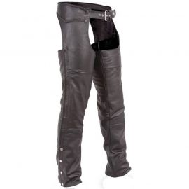 Mens Braided Leather Chaps for Bikers - Genuine Comfort