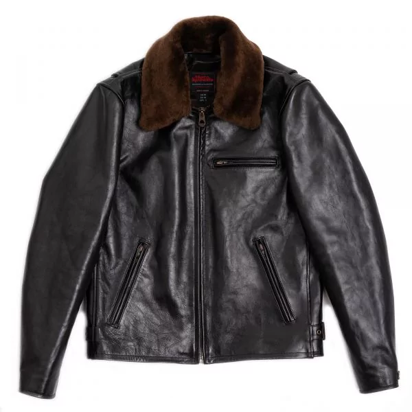 leather jacket collar