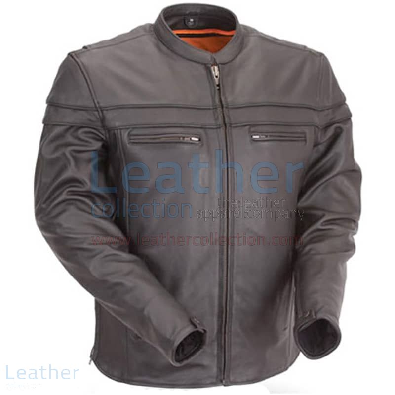 Black Biker Style Leather Jacket Men – Leather Collection